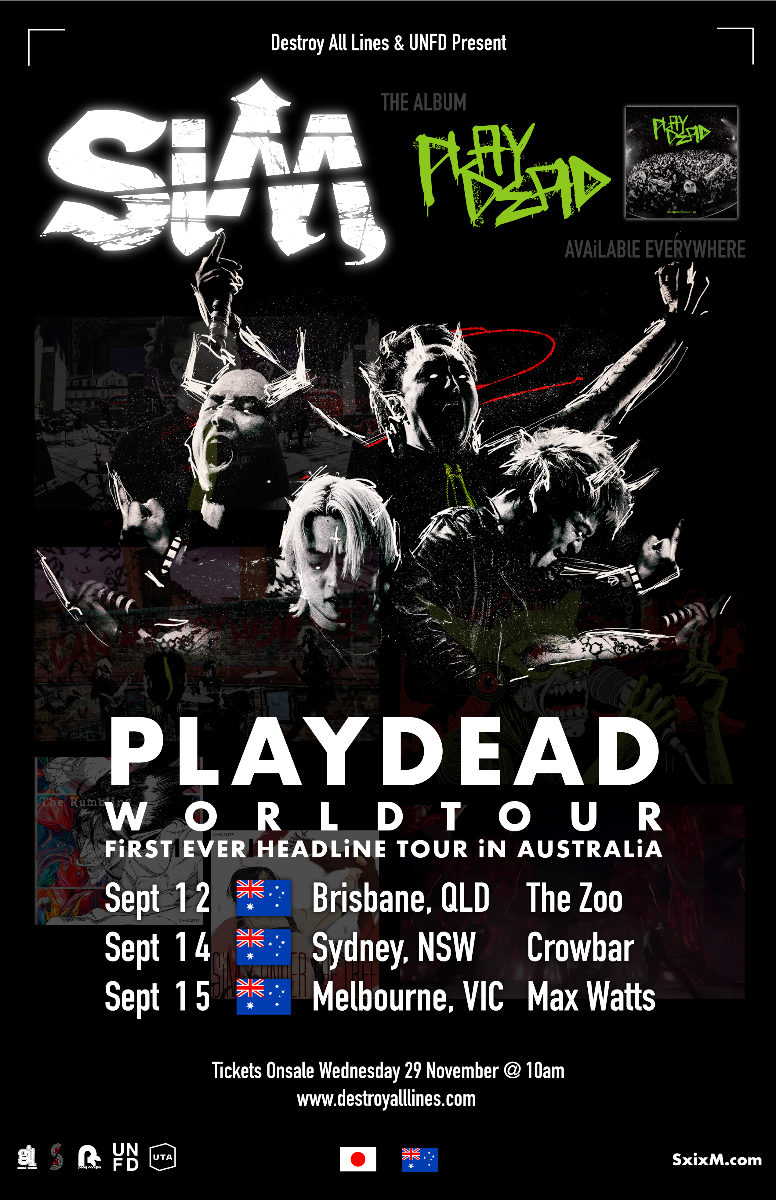 SiM Announce PLAYDEAD World Tour - First Ever Headline Tour In Australia 2024