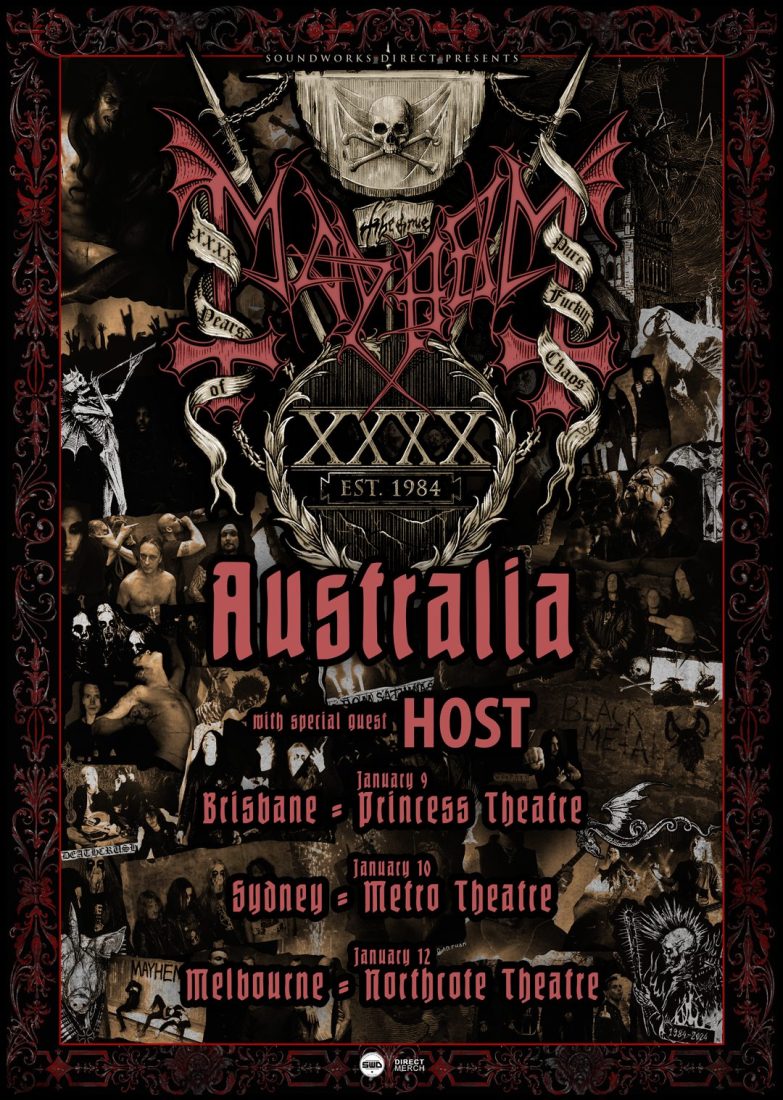 Support Announced! MAYHEM 40TH ANNIVERSARY AUSTRALIA JAN 9th - 12th - Everblack Media